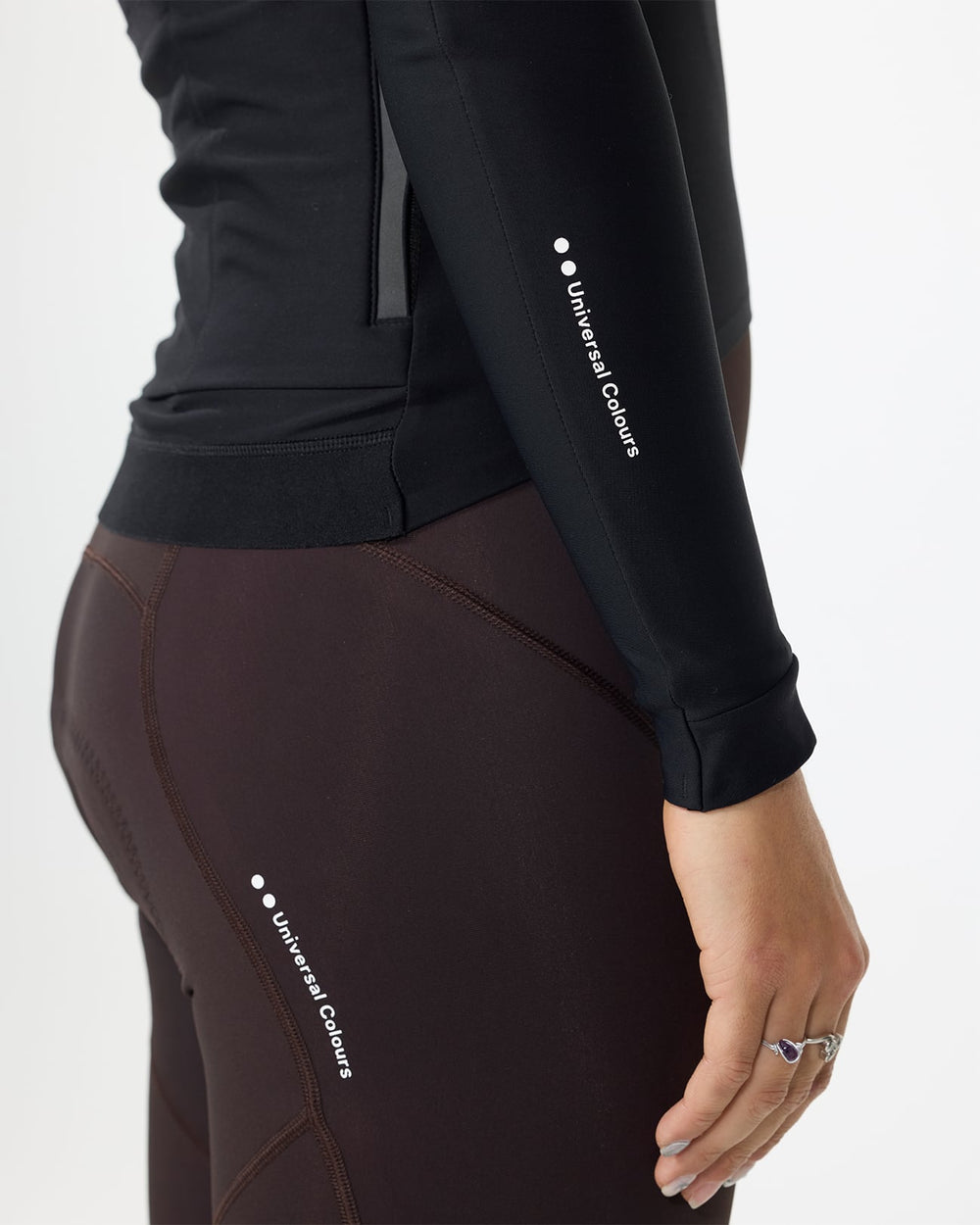Black Mono Women’s Long Sleeve Jersey | Universal Colours